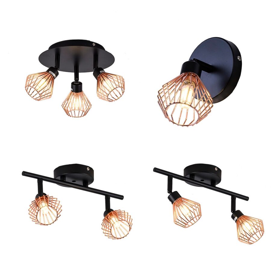 Black Luster Ceiling/ Wall luminaire Fixture - KHADIZA ELECTRICALS